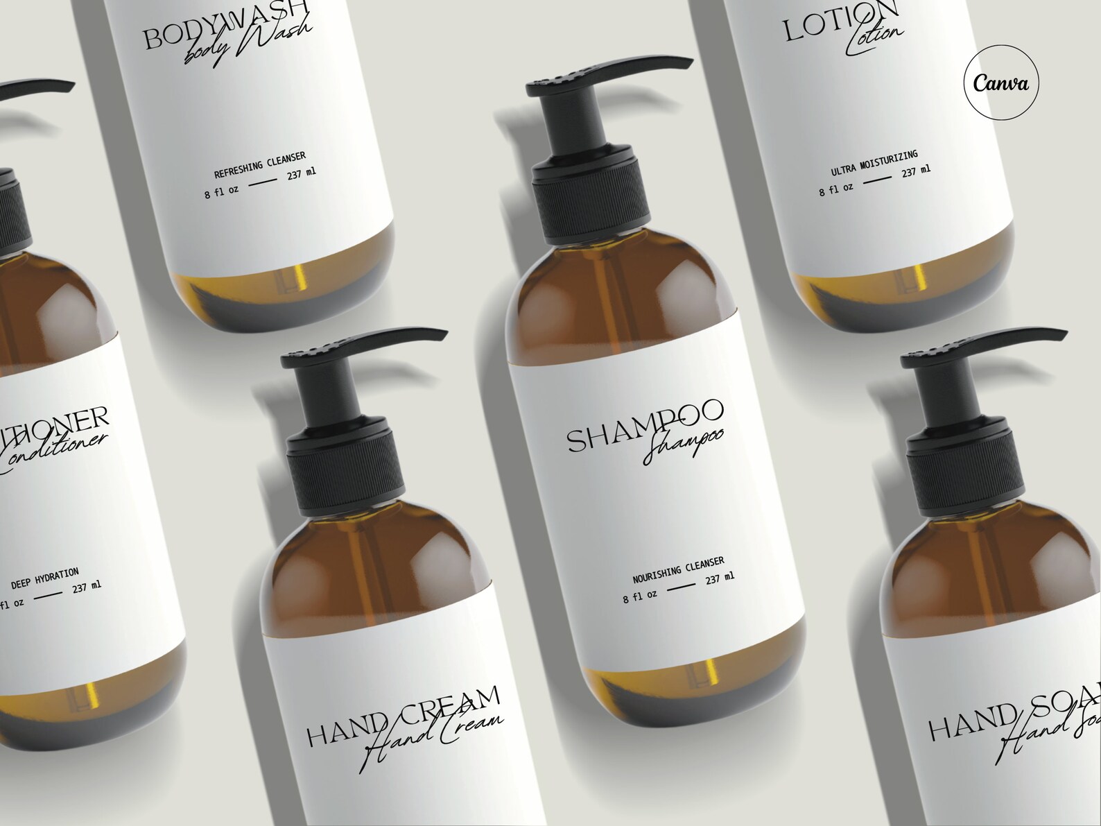 Printable Soap and Shampoo Label. Templates Editable on Canva. Supplies ...