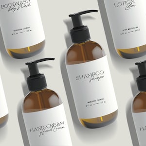 Printable Soap and Shampoo Label. Templates Editable on Canva. Supplies ...