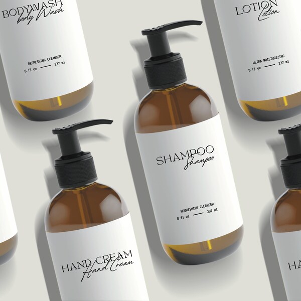 Shampoo Label Template - Etsy