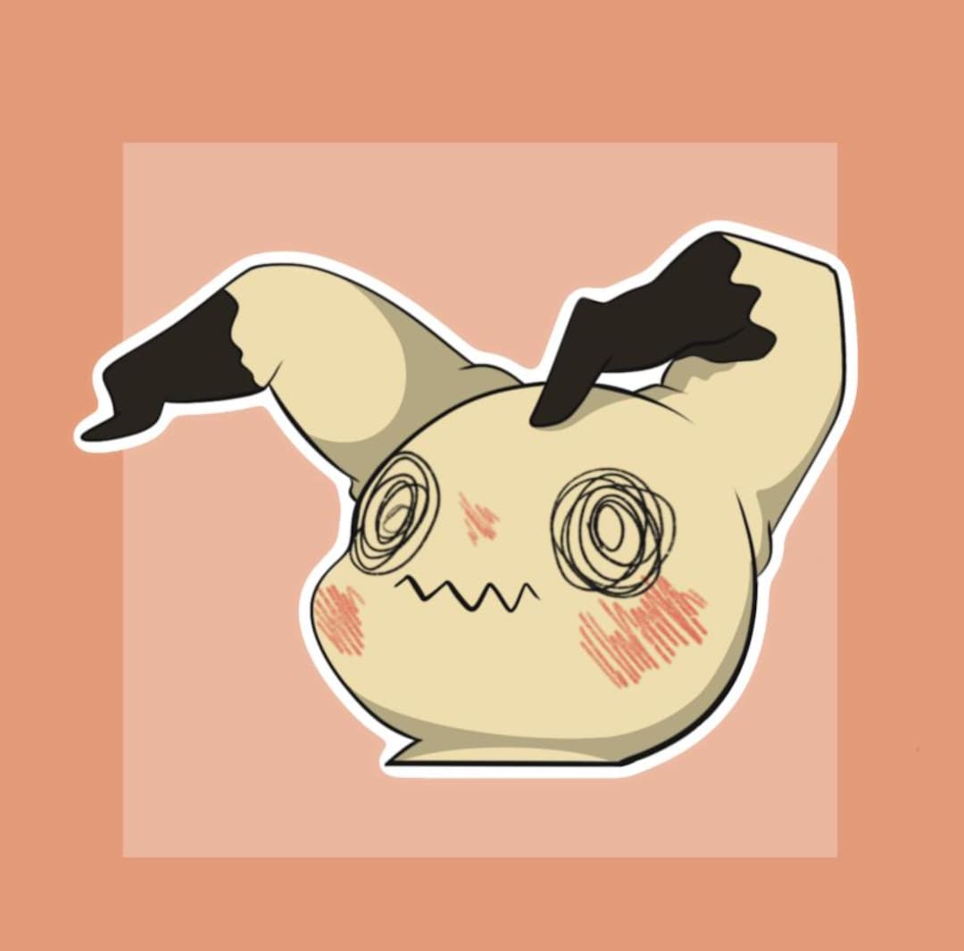 Mimikyu - Peeking - Vinyl Permanent Decal - Lifetime Warranty - Etsy