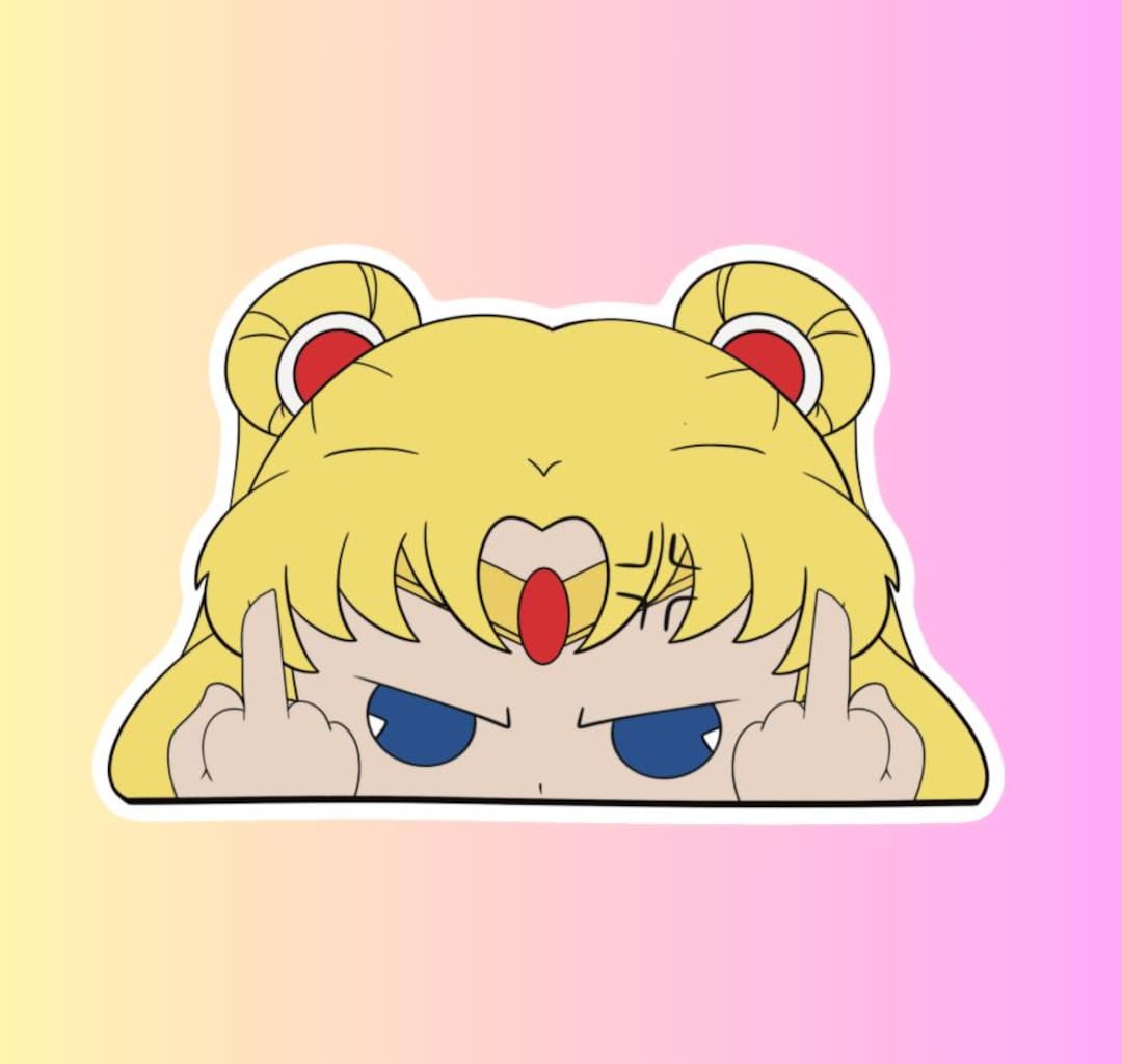 Vulgar Moon - Anime - Peeking - Vinyl Permanent Decal - Lifetime ...