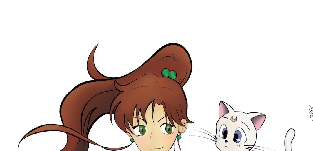 Jupiter and Friend - Textured Art Print - Etsy