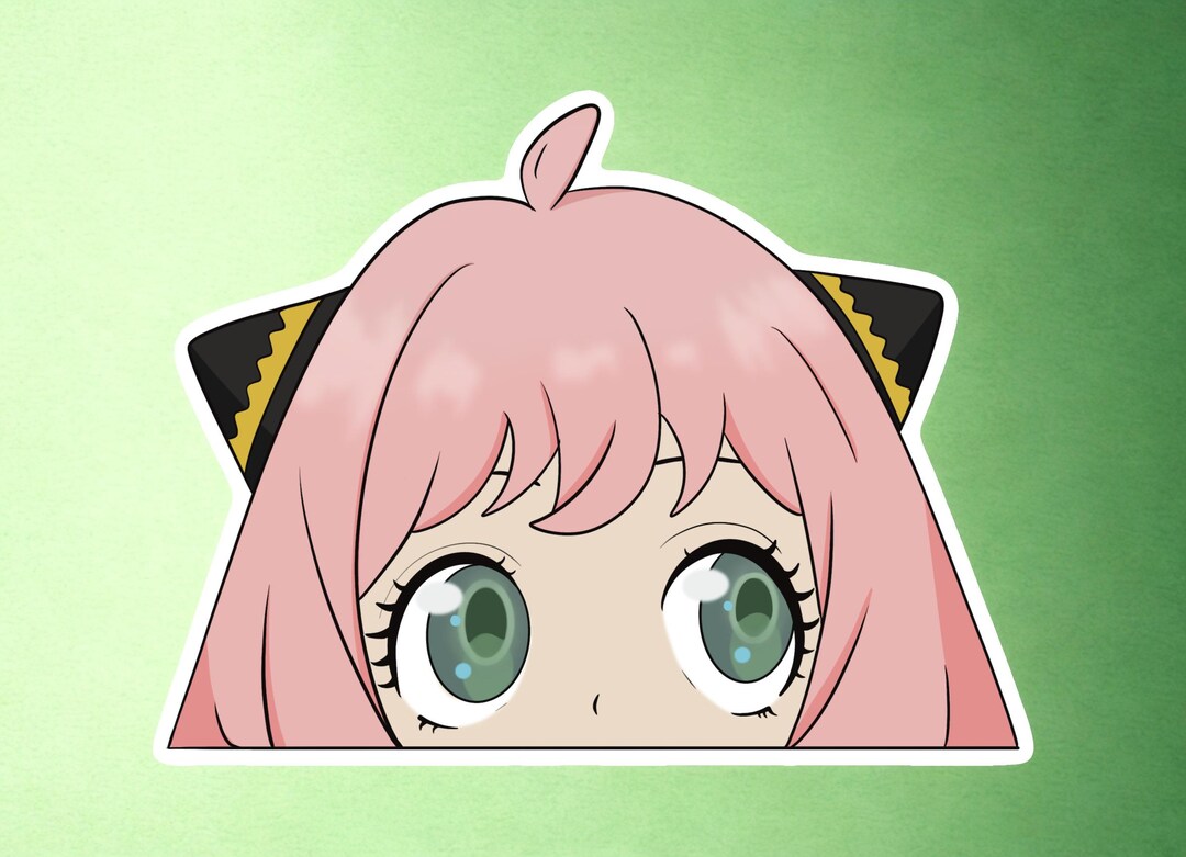 Anya - Anime - Peeking - Vinyl Permanent Decal - Lifetime Warranty - Etsy