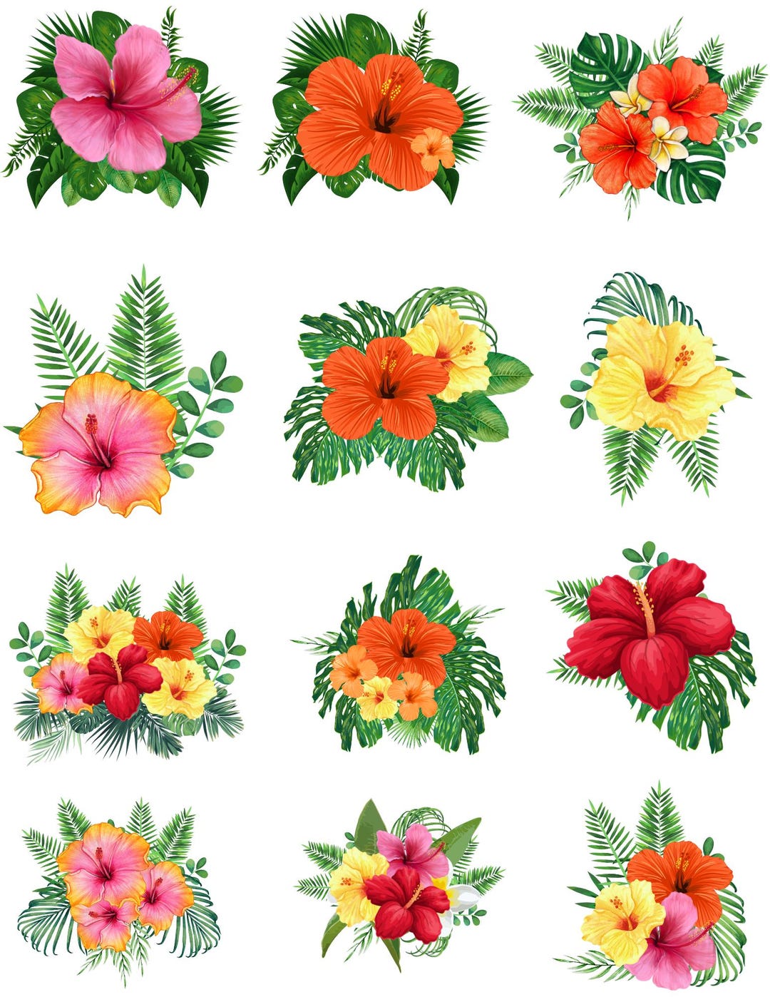 Hibiscus Stickers, Hibiscus Plant, Planner Stickers, Plant Stickers ...