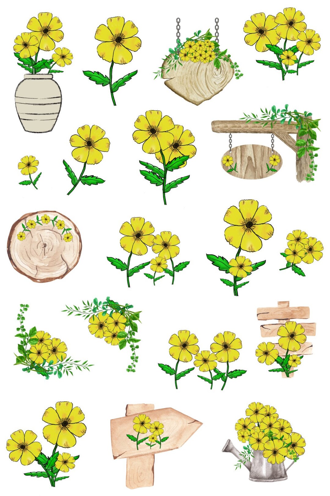 Daisy Stickers, Journal and Planning Stickers, Sticker Collecting - Etsy