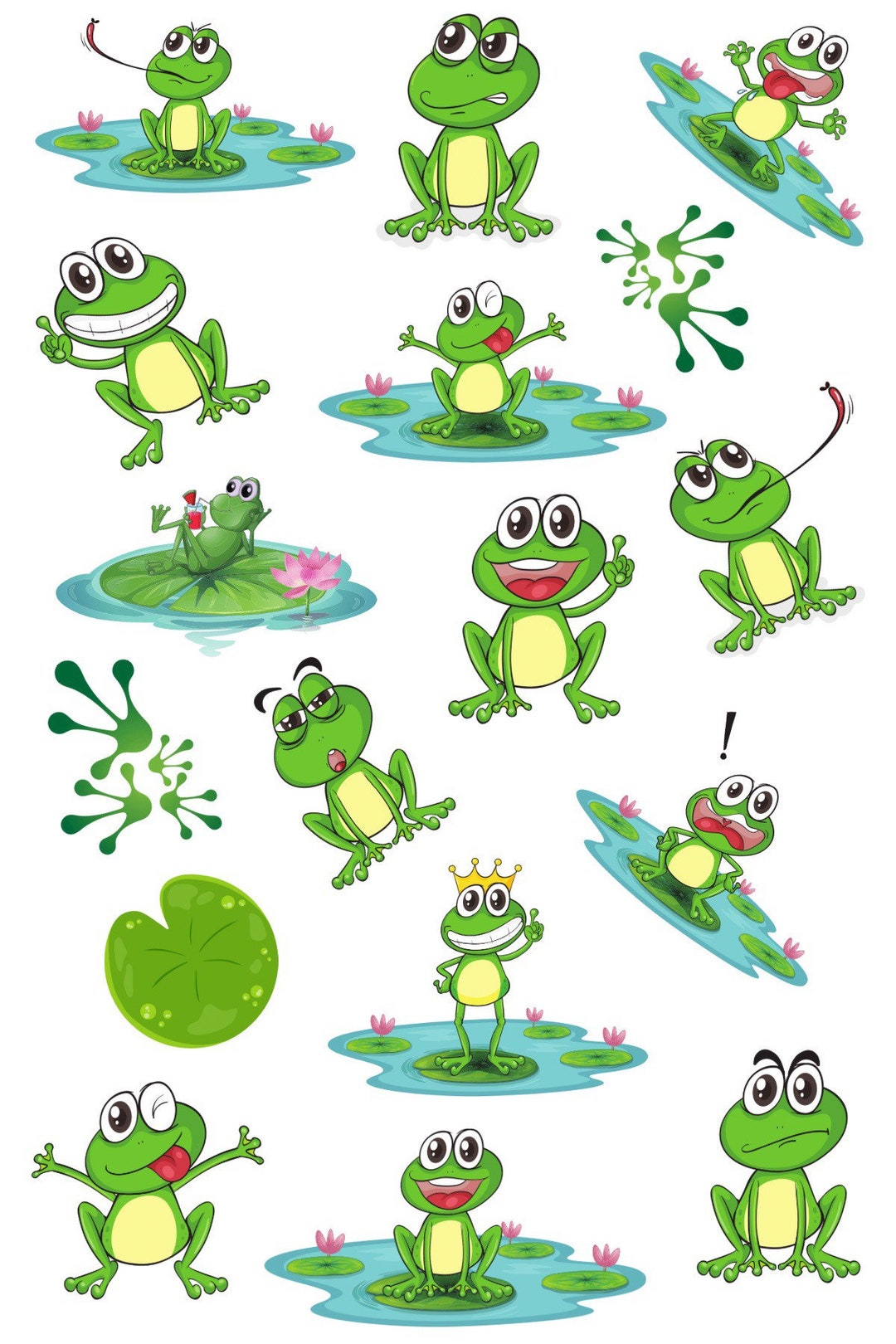 Frog Stickers Set for Journaling and Planning - Etsy