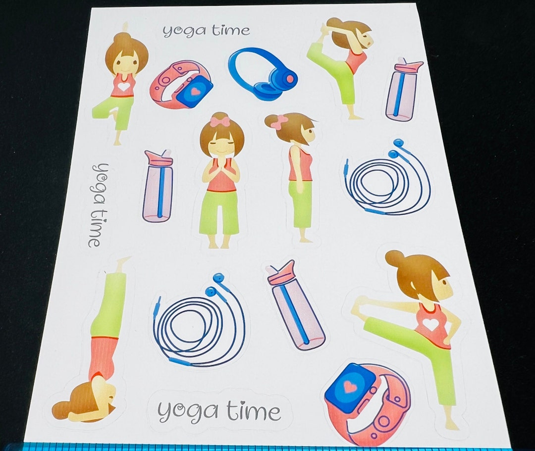 Yoga Workout Sticker for Journaling Planning and Collecting - Etsy