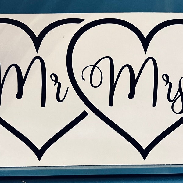 Mr and Mrs Car Decal - Etsy