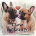 I Love Frenchies Diecut Sticker, Frenchie Stickers, French Bulldog - Etsy
