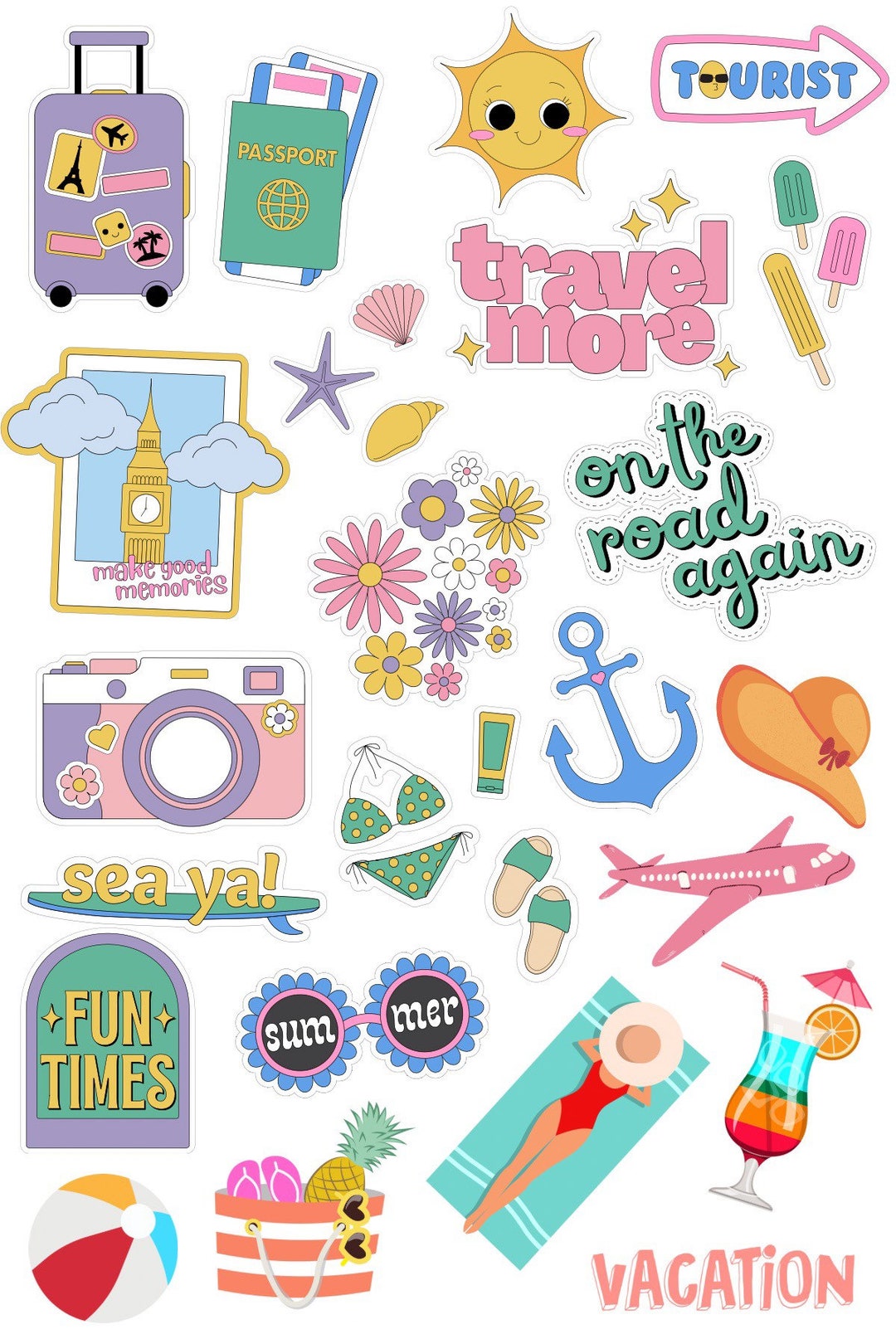 Vacation Sticker Planning Vacation Sticker Journal Vacation Sticker ...
