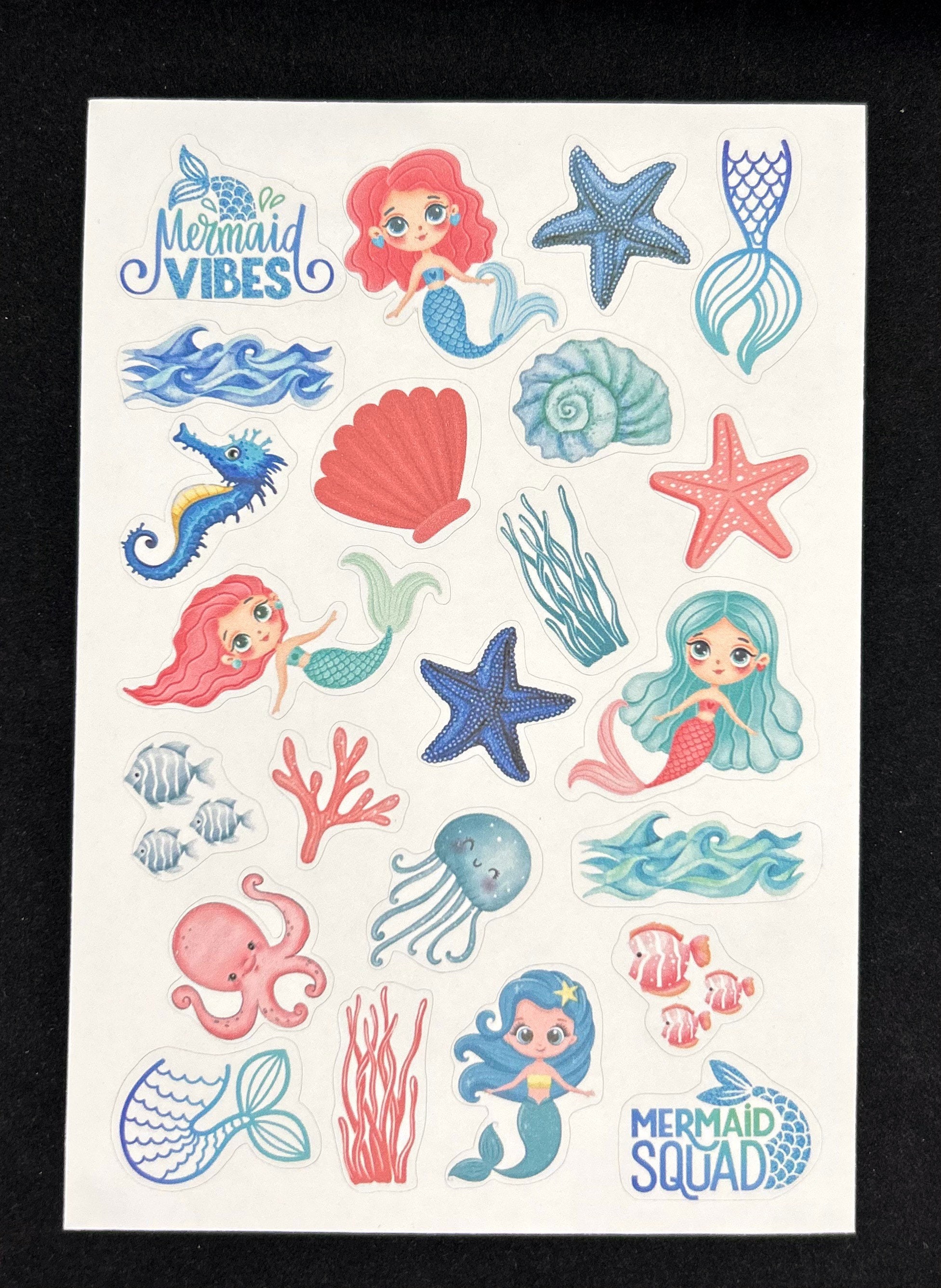 Mermaid Stickers Journaling and Planning Stickers Little Mermaid - Etsy
