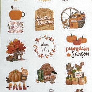 Fall Stickers, Journal and Planner Stickers, Autumn Stickers - Etsy