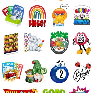Bingo Stickers, Bingo, Journal and Planner Stickers, Gambling Stickers ...