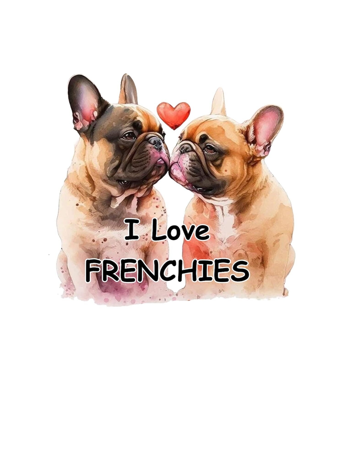 I Love Frenchies Diecut Sticker Frenchie Stickers French - Etsy