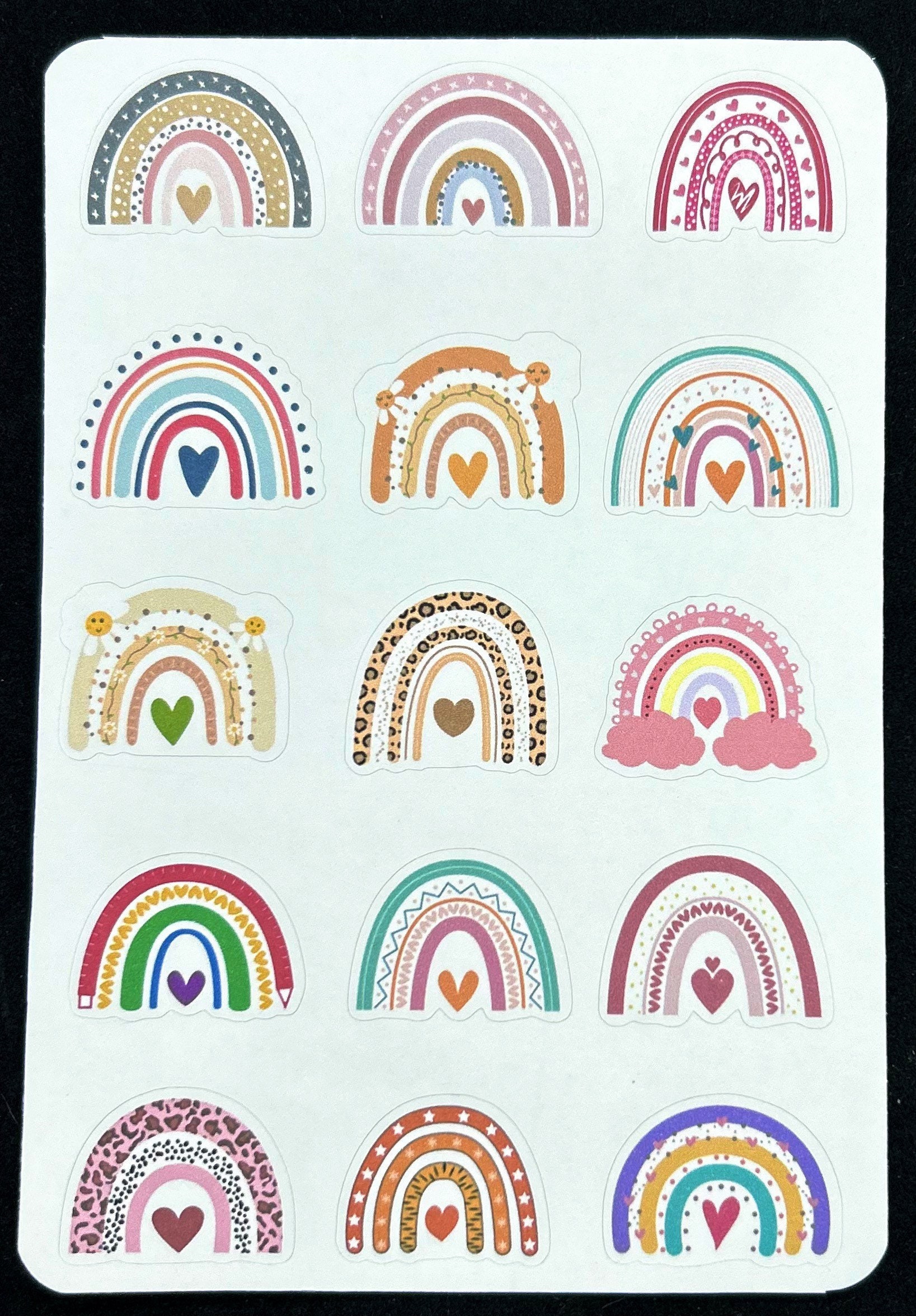 Rainbow Sticker Sheet for Journaling and Planning - Etsy
