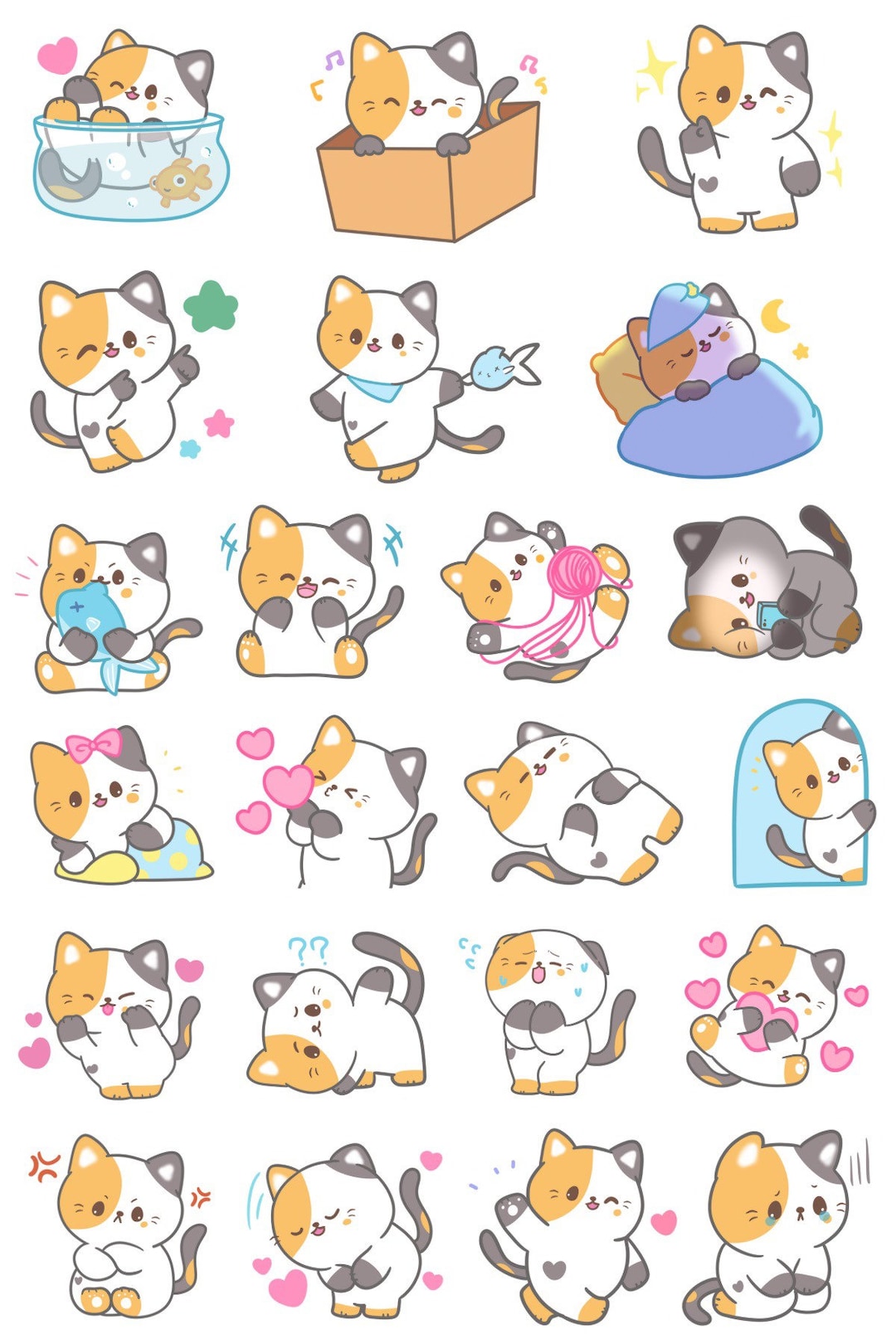 Cat Sticker Silly Cat Sticker Planner Cat Sticker Journal Cat Sticker ...