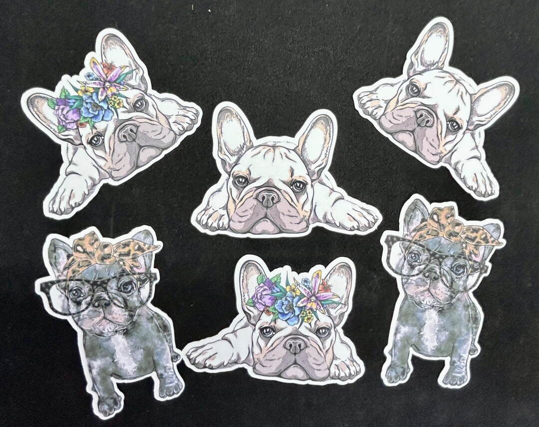Cute French Bulldog Die Cut Stickers, Journal and Planner Stickers ...