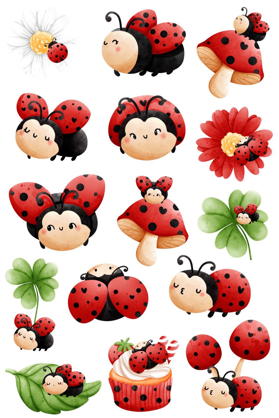 Lady Bug Stickers Journal and Planner Stickers - Etsy