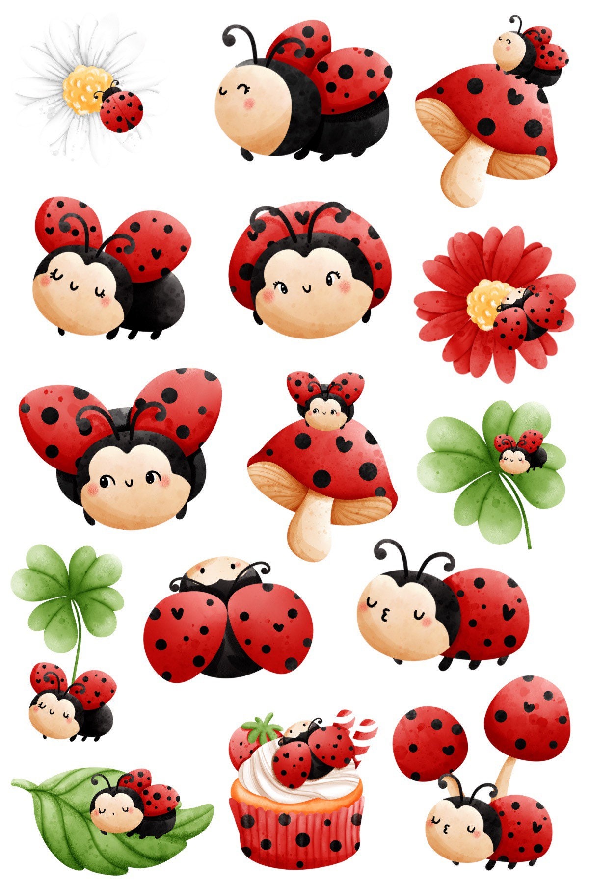 Lady Bug Stickers Journal and Planner Stickers - Etsy