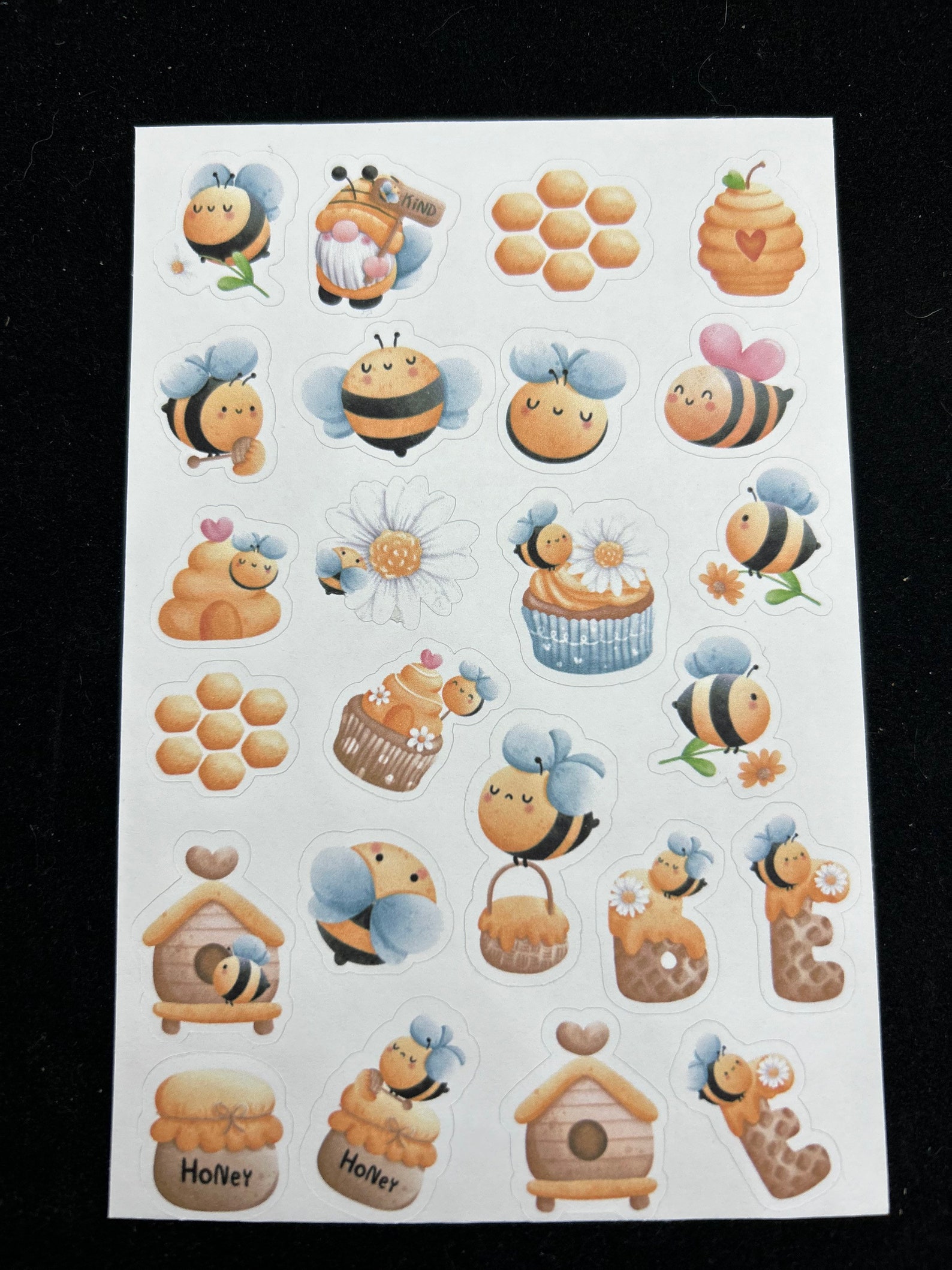 Honey Bee Stickers, Journal and Planner Stickers, Craft Stickers, Bees ...