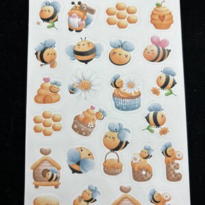 Honey Bee Stickers, Journal and Planner Stickers, Craft Stickers, Bees ...