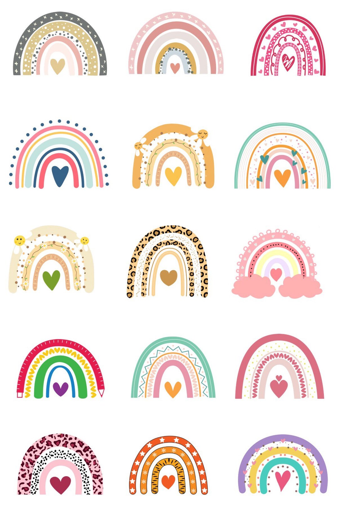 Rainbow Sticker Sheet for Journaling and Planning - Etsy