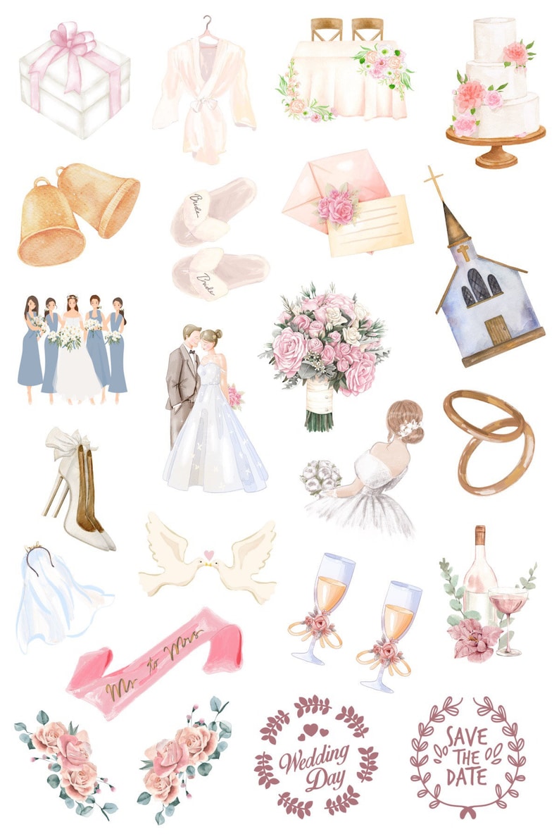 Wedding Planner Sticker Journal Wedding Sticker Wedding Day Sticker ...