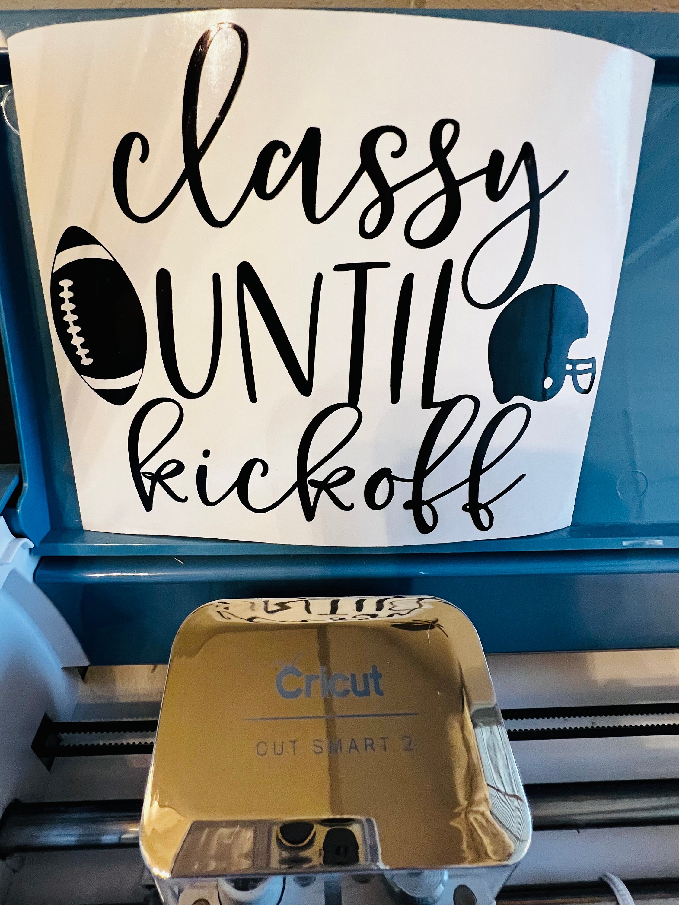 Classy Until Kickoff Car Decal, Football Decal - Etsy