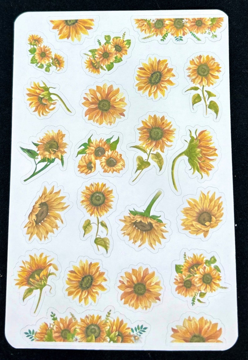 Sunflower Stickers, Journal and Planner Stickers, Sunflowers - Etsy