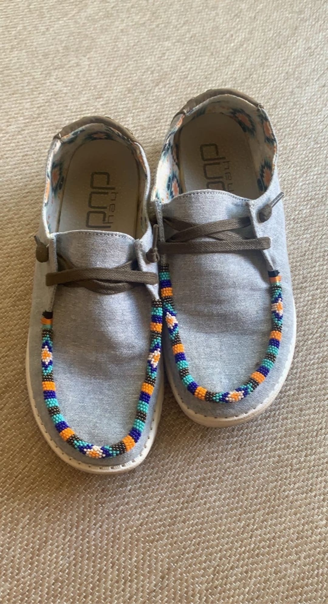 Custom Beaded Hey Dude Shoes - Etsy