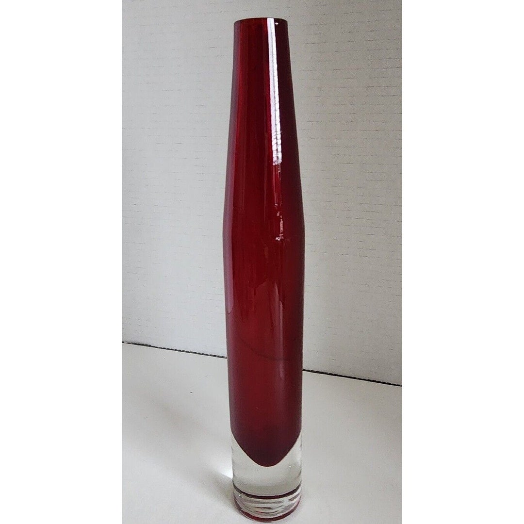 Wine, Ruby Red 11.5" Tall Bud Vase, Heavy, READ - Etsy