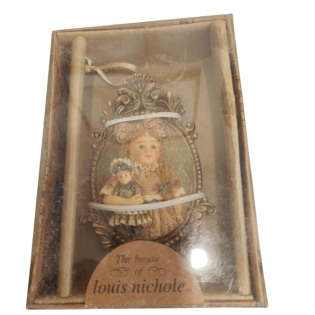 Louis Nichole Vintage Girl & Doll Ornament Hand-crafted Resin ...