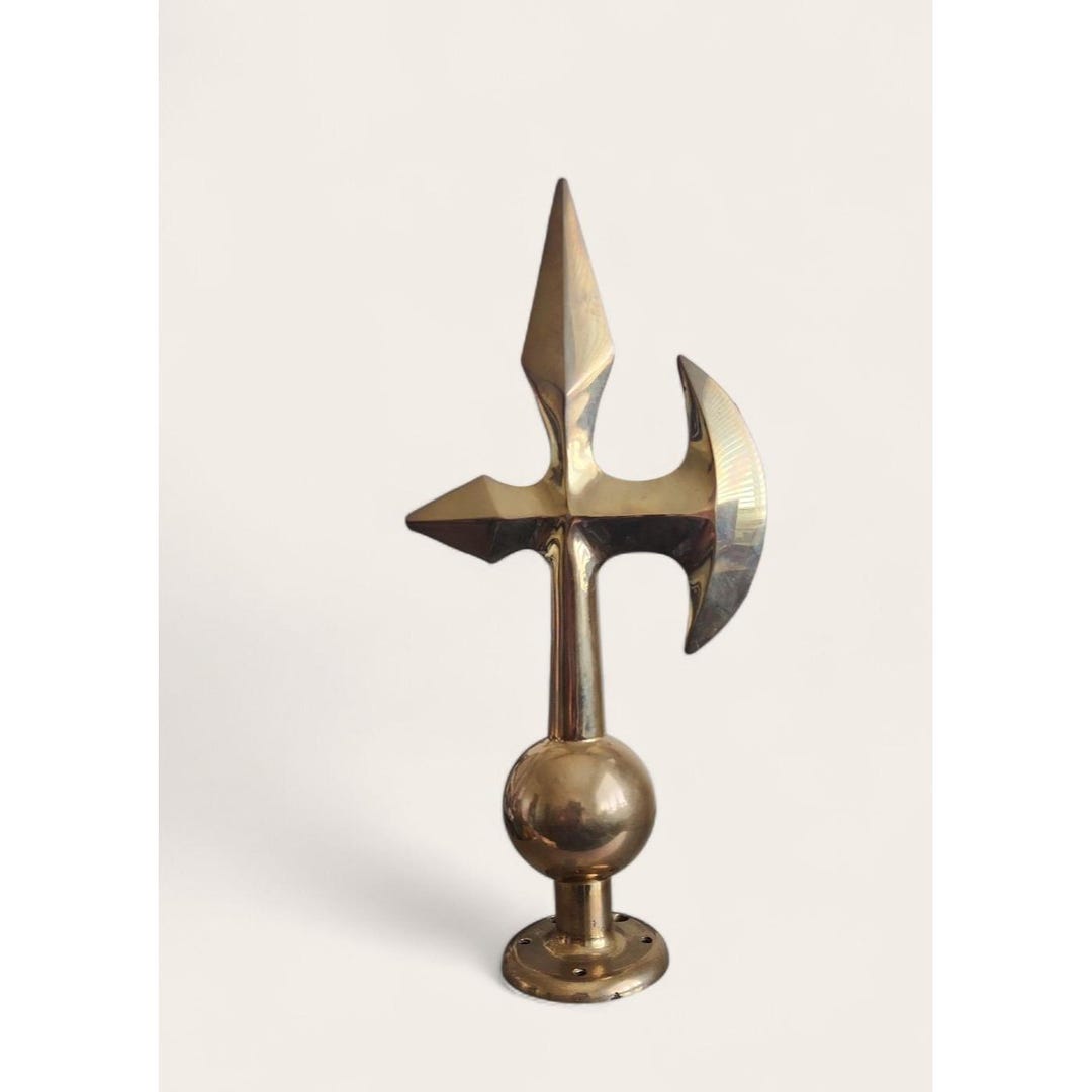 Vintage Solid Brass Ceremonial Flag Topper, Finial Halberd - Etsy