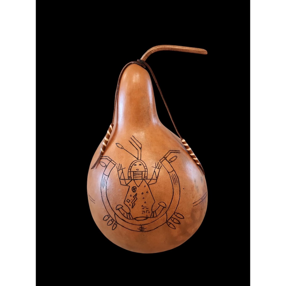 Handcrafted Native American Style Gourd Art With Engraved Designs by ...