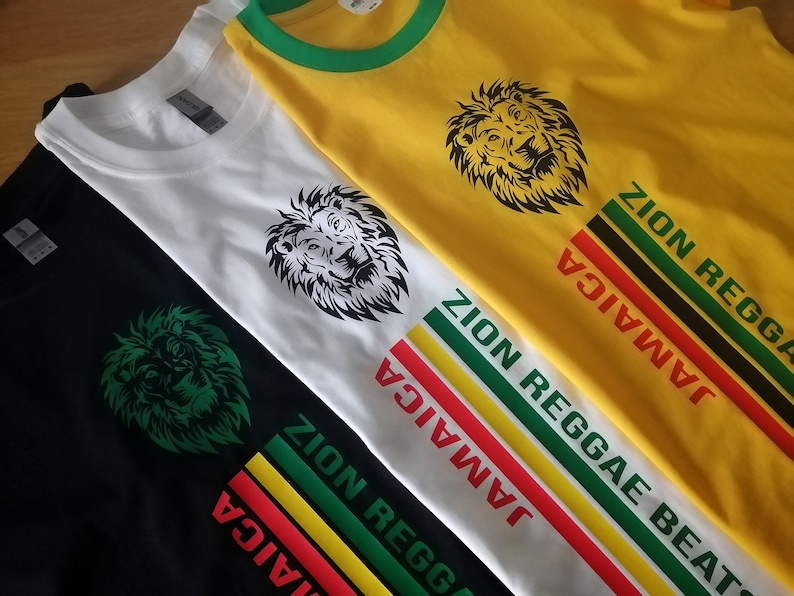 Jamaica Reggae Beats T-shirt Old School Rasta Kingston Tee Adults Kids ...