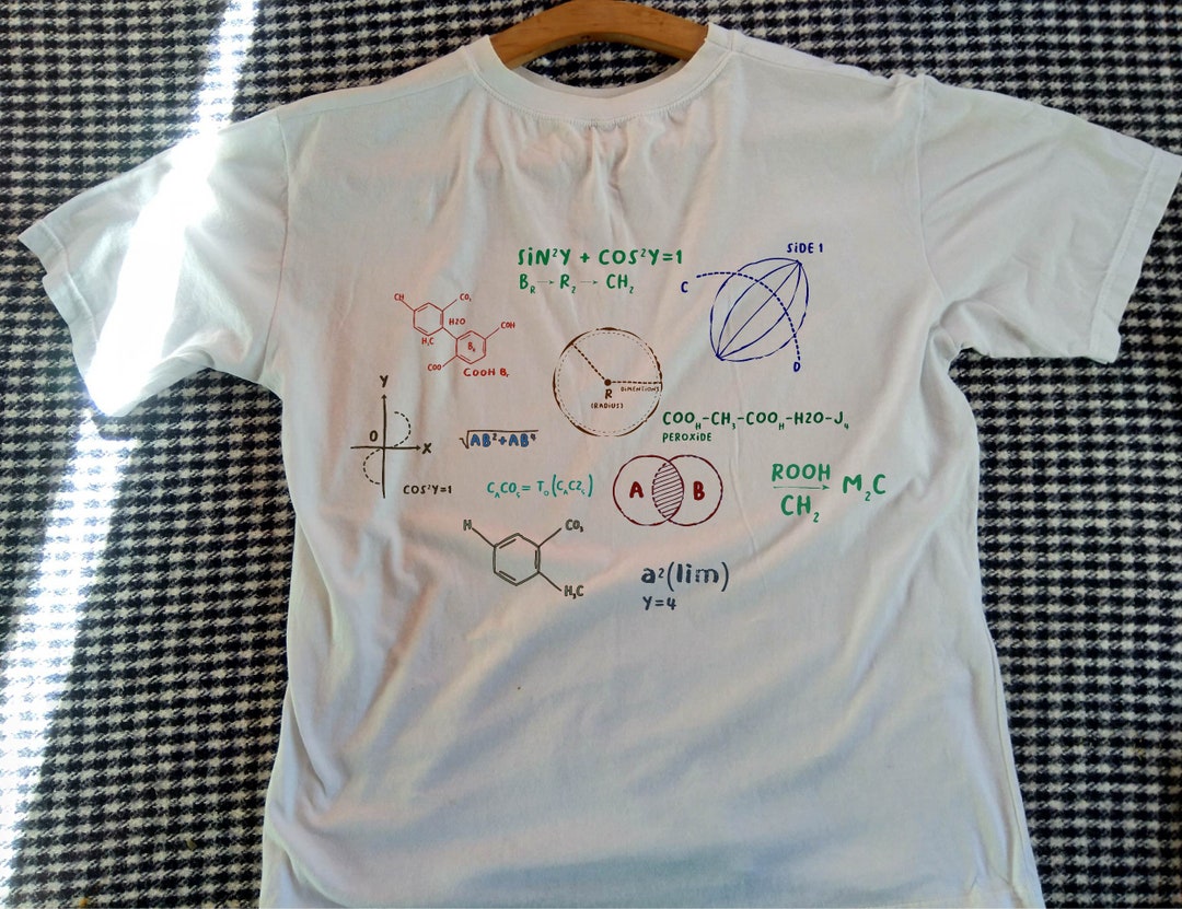 Science Mathematics Chemistry Formulas T Shirt, Science Elements Shirt ...