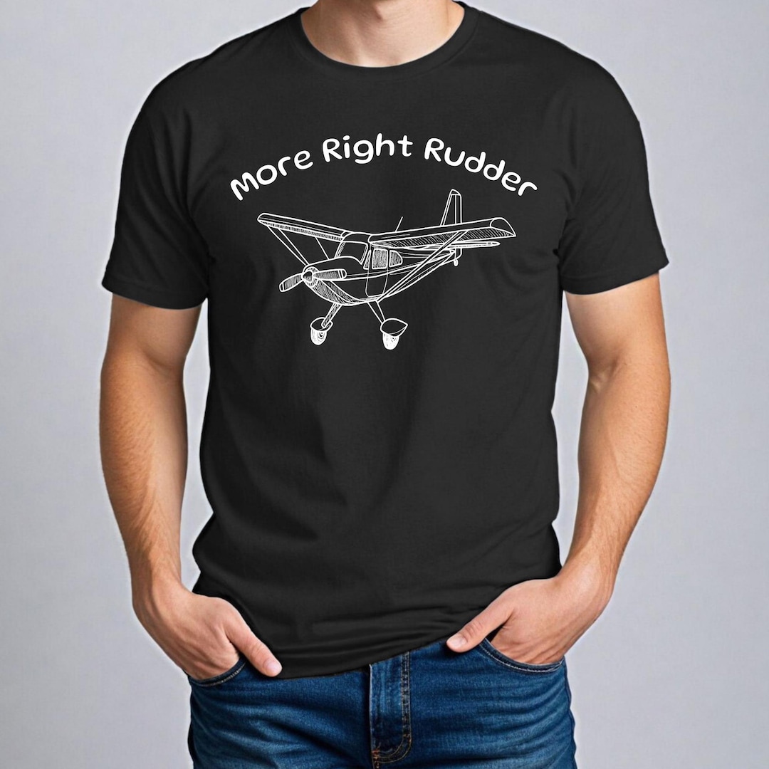 More Right Rudder - Funny Pilot Quote Unisex Softstyle T-shirt, Pilot ...