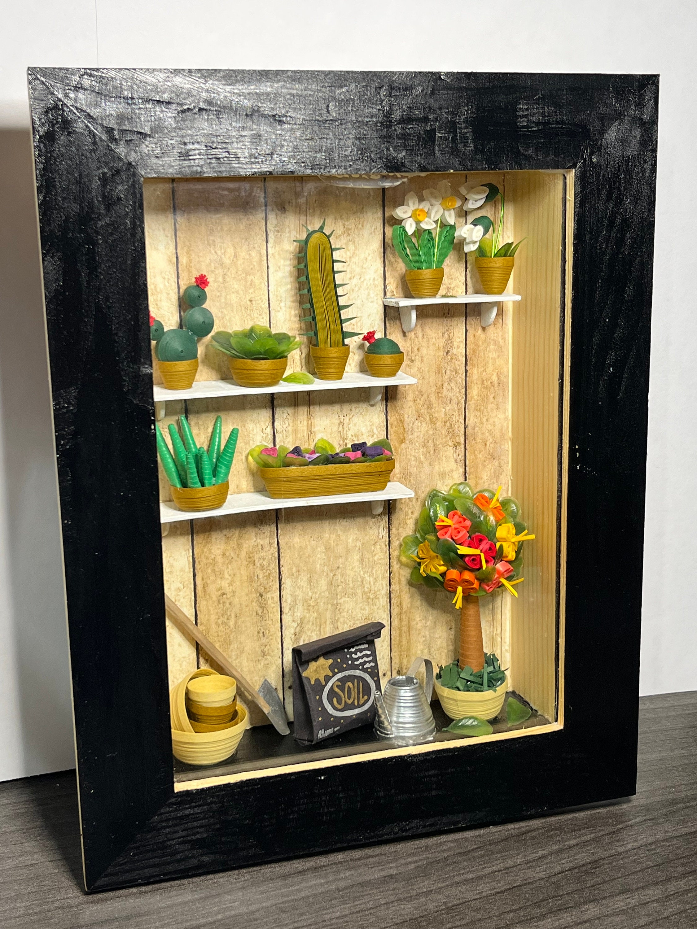 Paper Quilled Shadow Box Garden - Etsy