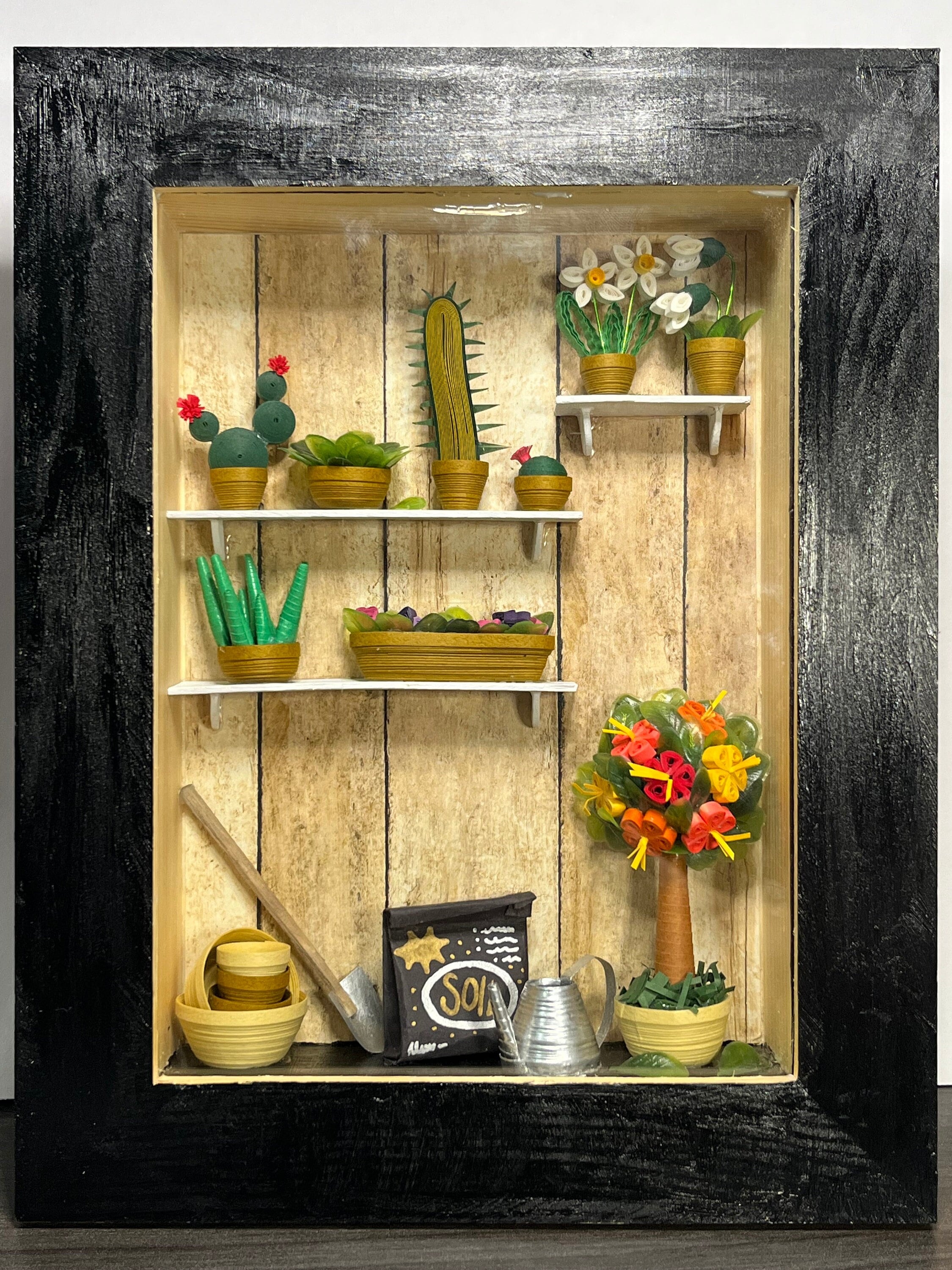 Paper Quilled Shadow Box Garden - Etsy