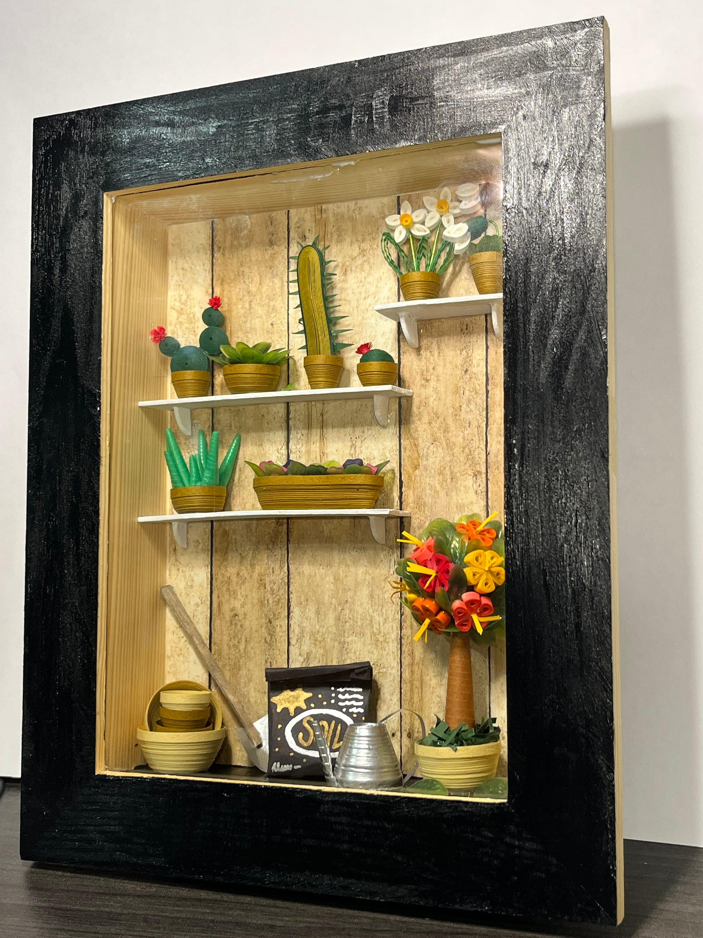 Paper Quilled Shadow Box Garden - Etsy