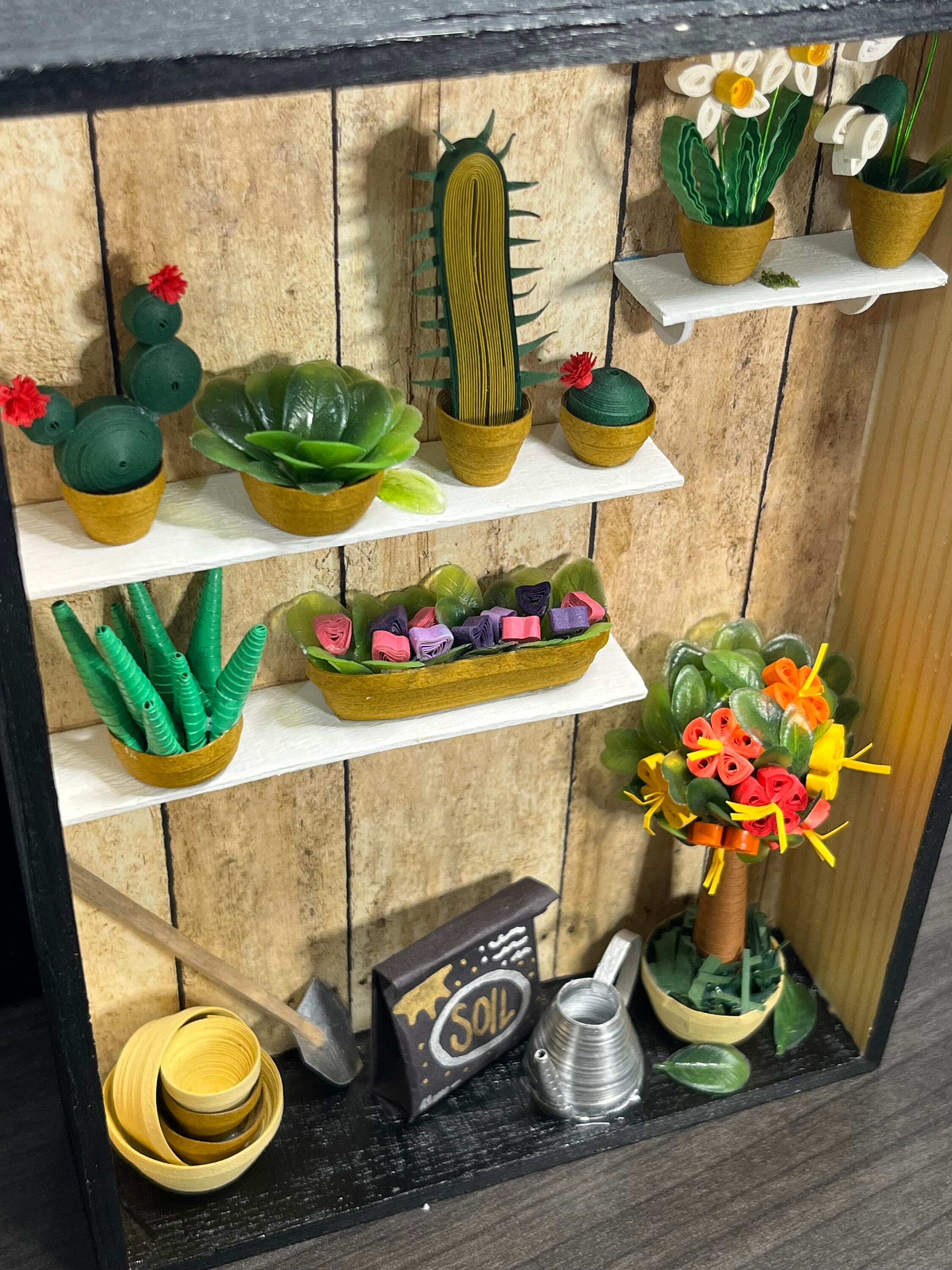 Paper Quilled Shadow Box Garden - Etsy