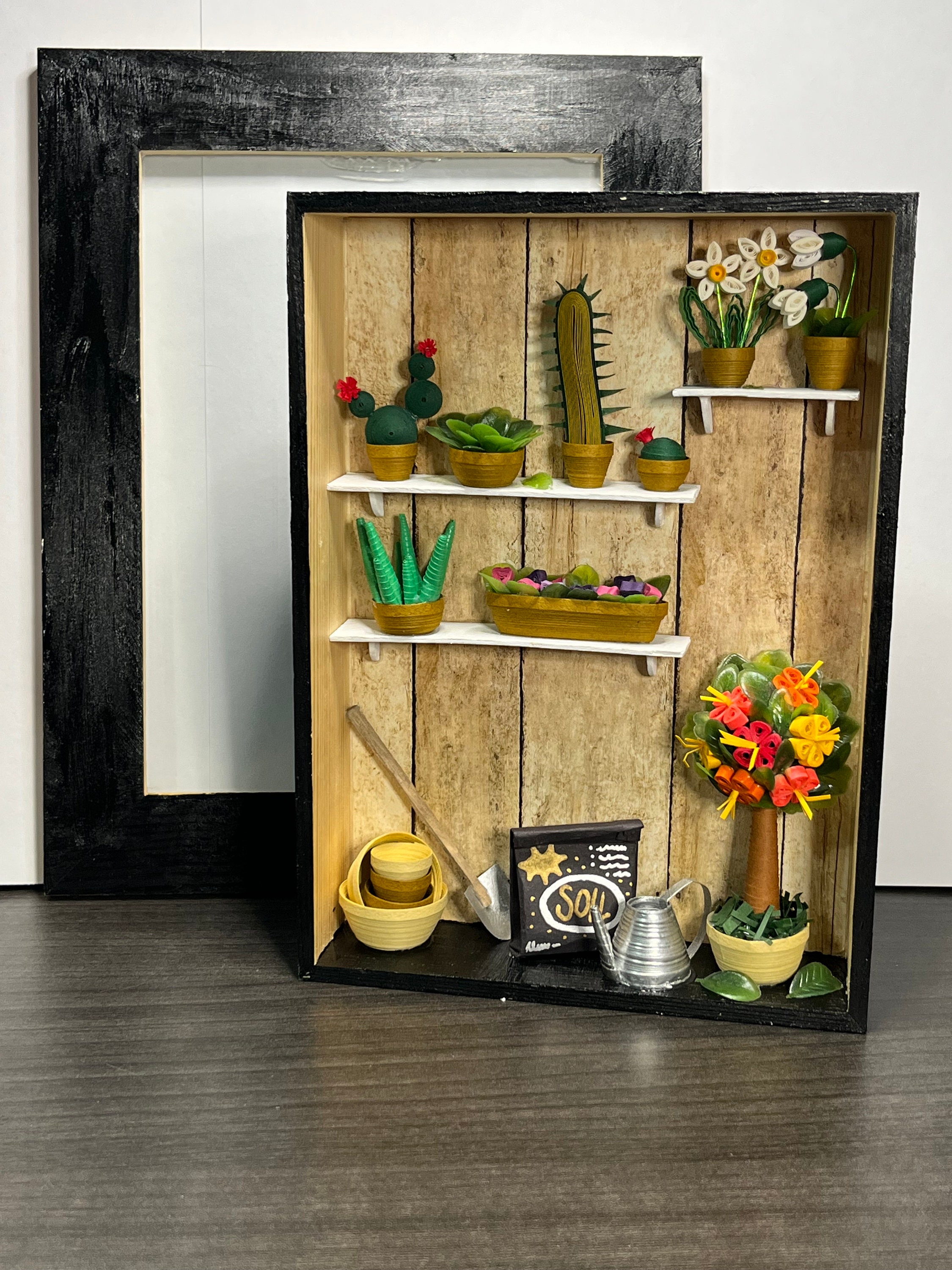 Paper Quilled Shadow Box Garden - Etsy