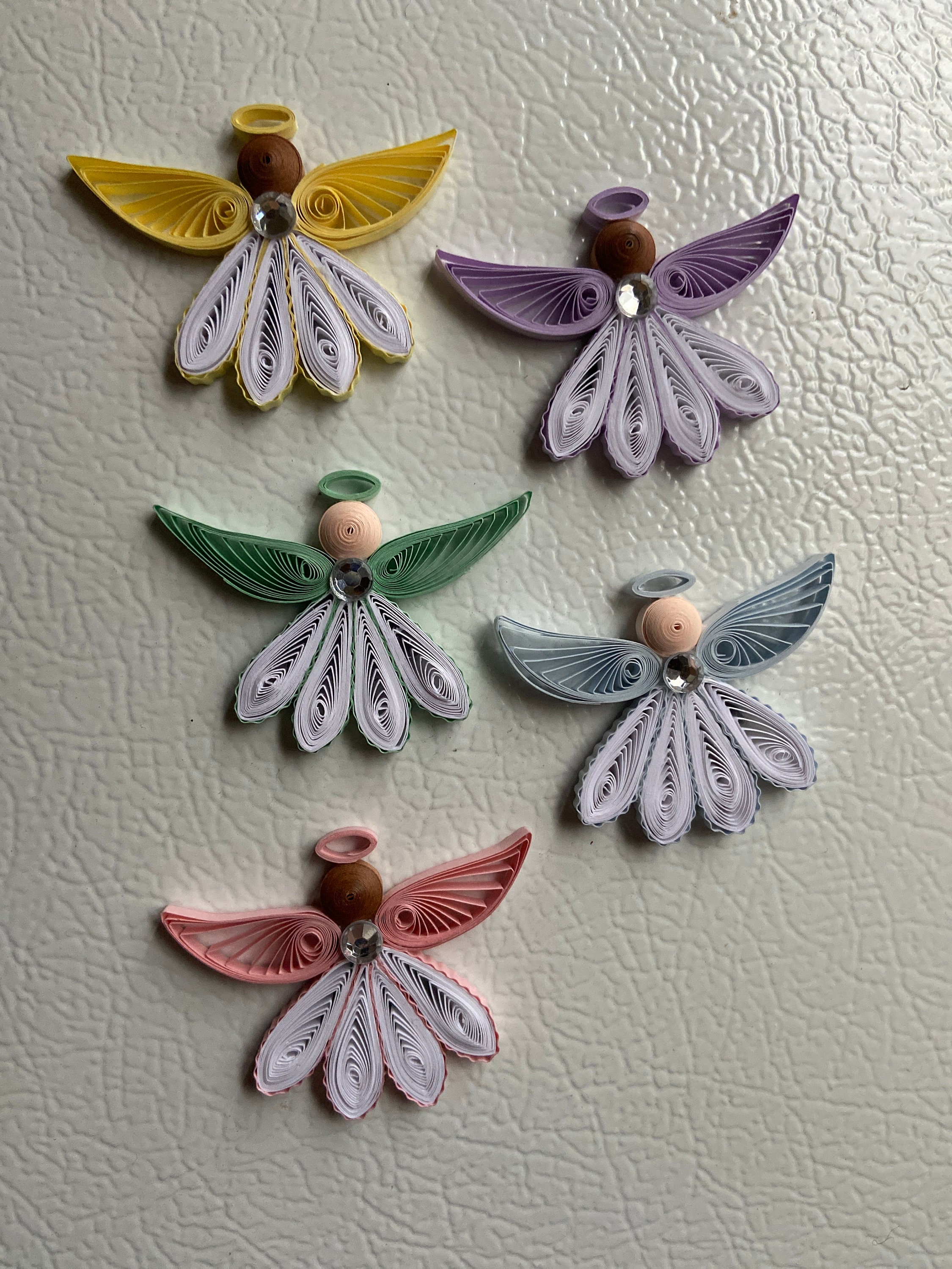 Paper Quilling Angel Magnets - Etsy