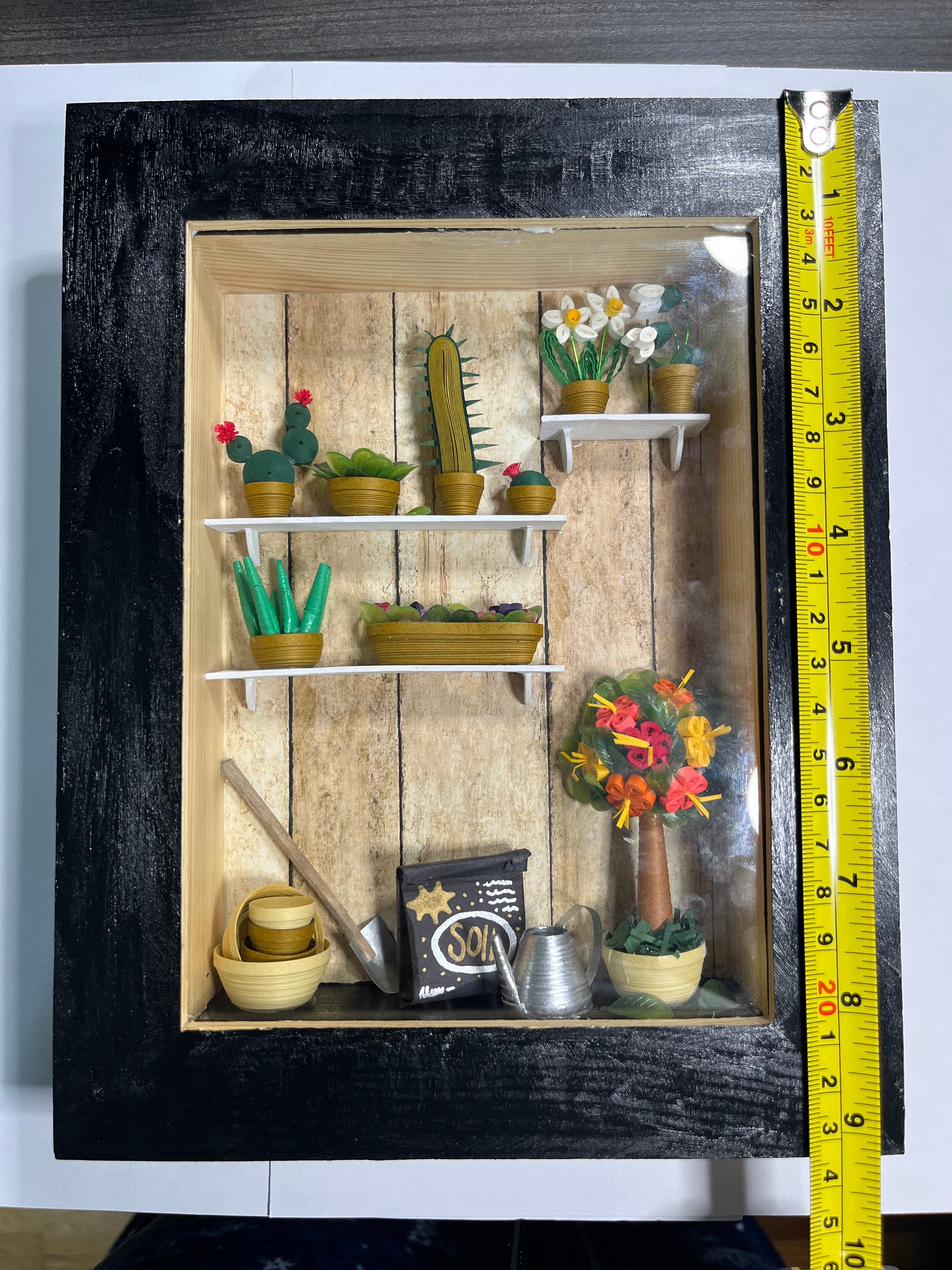 Paper Quilled Shadow Box Garden - Etsy