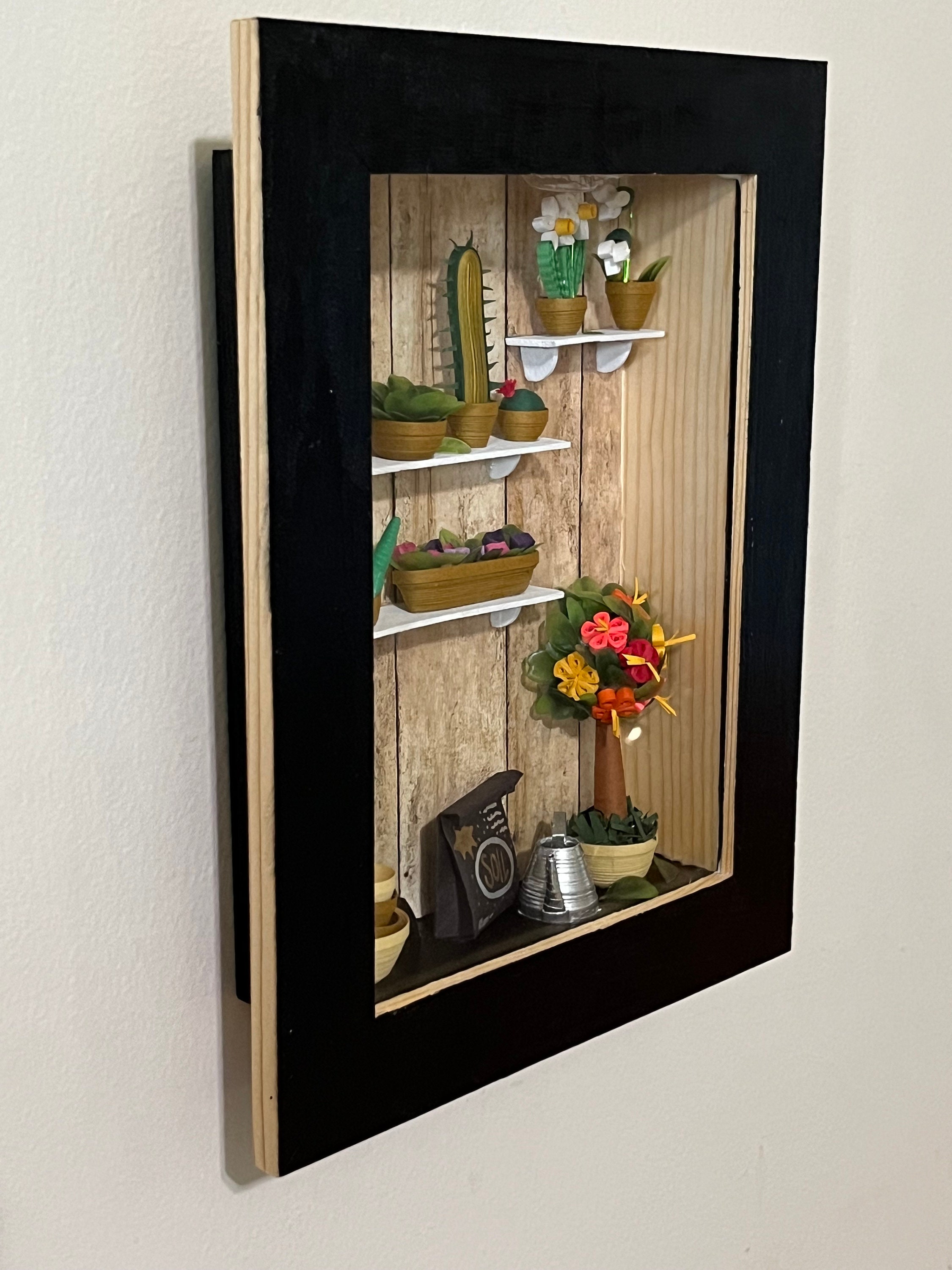 Paper Quilled Shadow Box Garden - Etsy