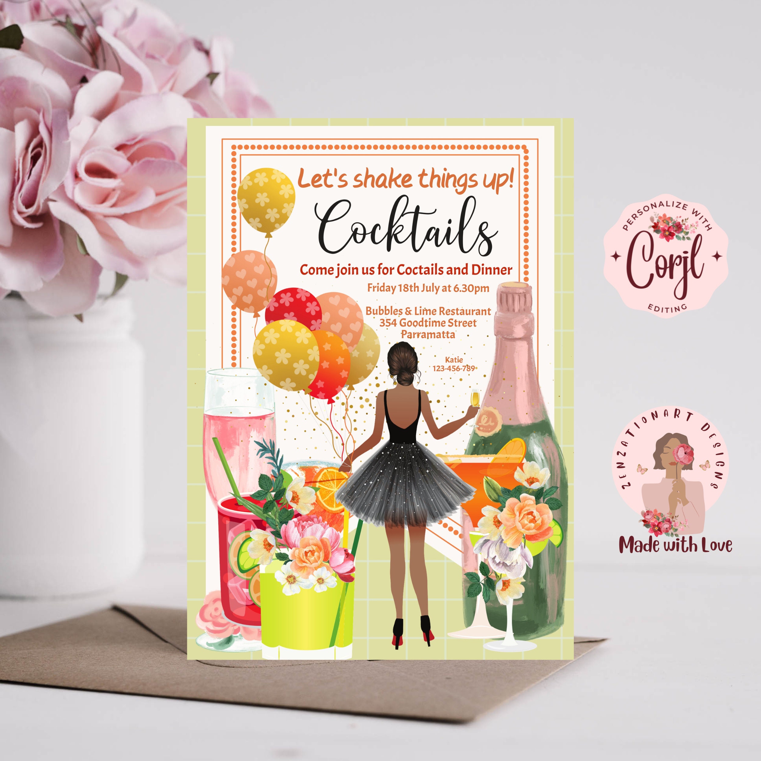 Shake It Up Invitations