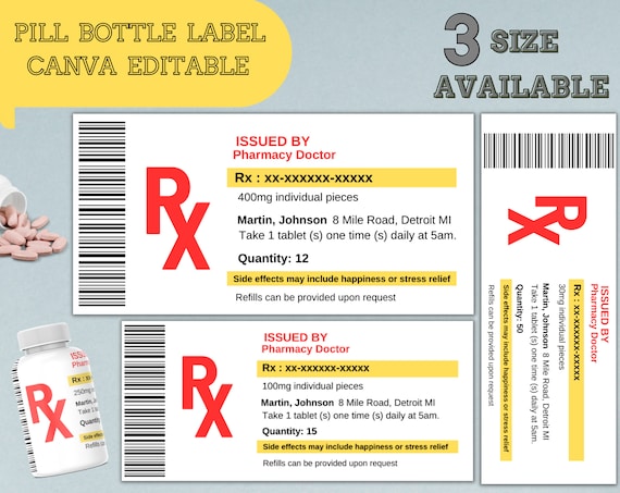 Prescription Bottle Label Template