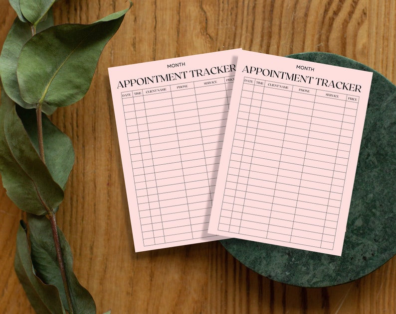 Appointment Tracker Printable Planner Appointment Log in A4 & A5 ...