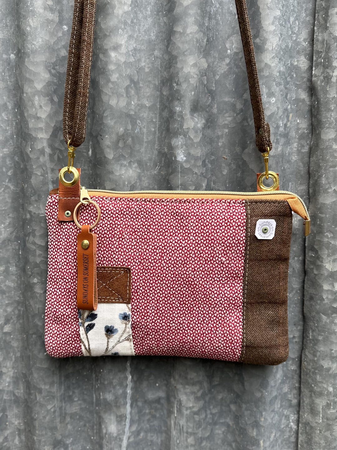Patchwork Vintage Style Fabric Cross Body Bag With Adjustable Strap ...