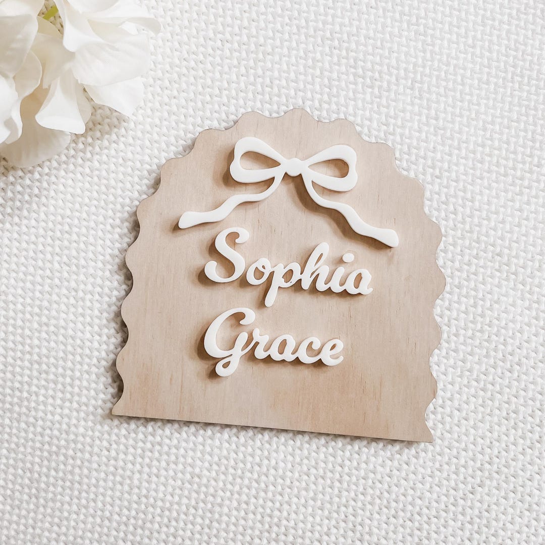 Announcement Plaque Baby Announcement Personalised Baby Gift ...